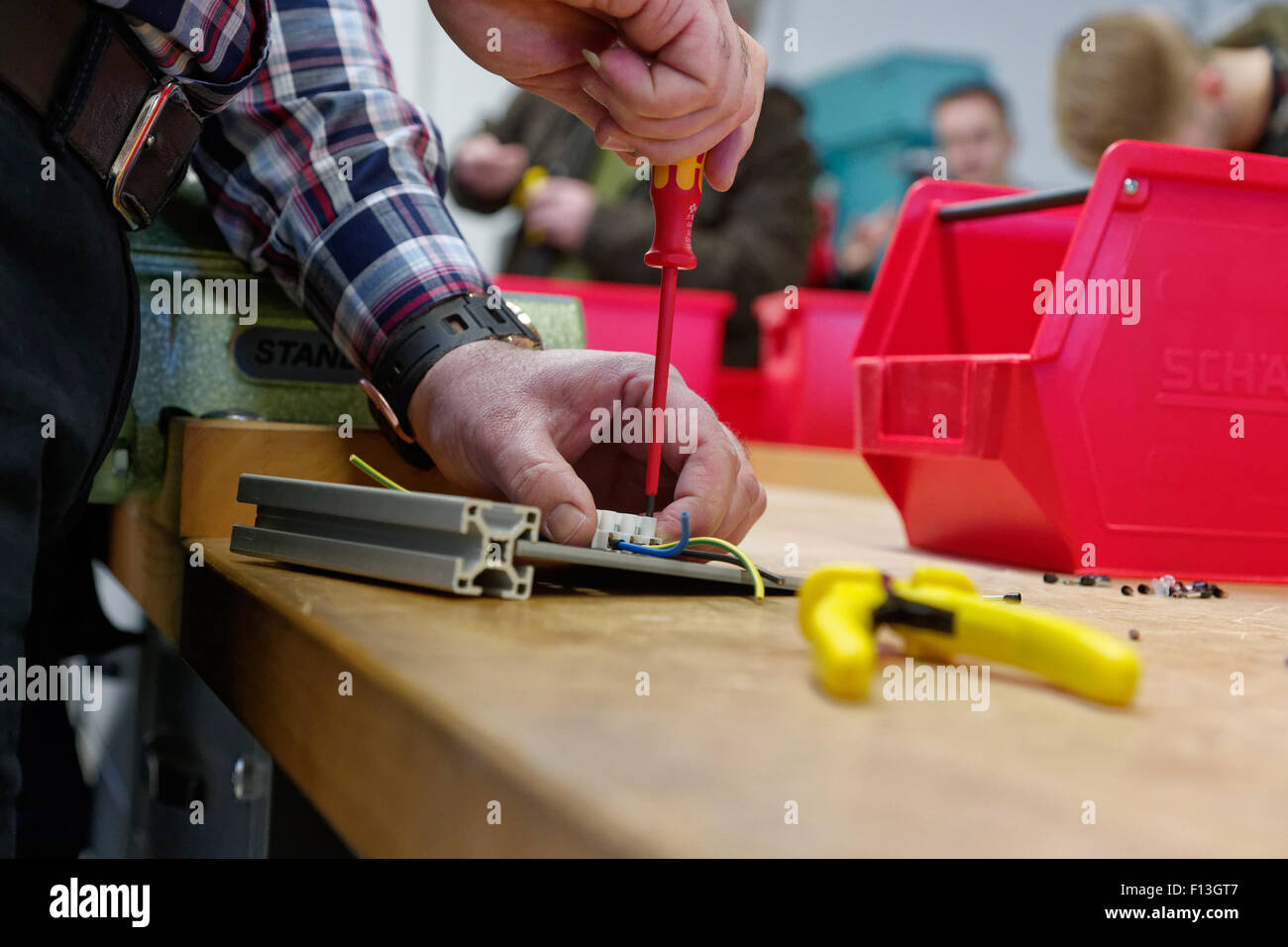 Nauen, Germany, students in the BSH training workshop Stock Photo - Alamy