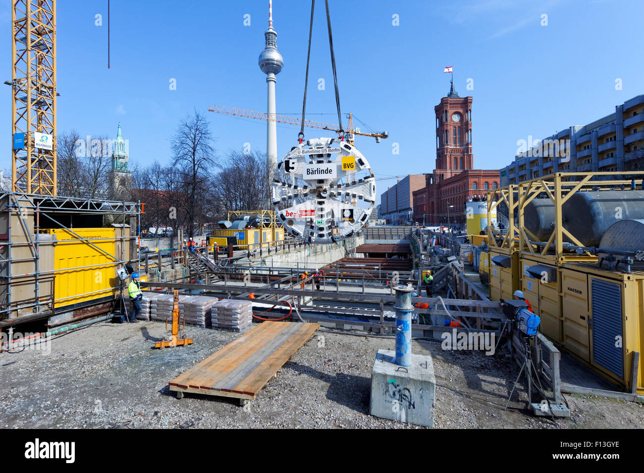 Berlin, Germany, for cutting U5 tunnel boring machine Stock Photo - Alamy