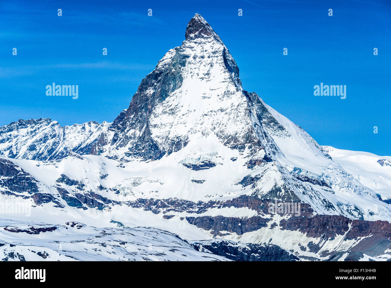 Views of the train ride to the Matterhorn, Zermatt, Switzerland Stock ...