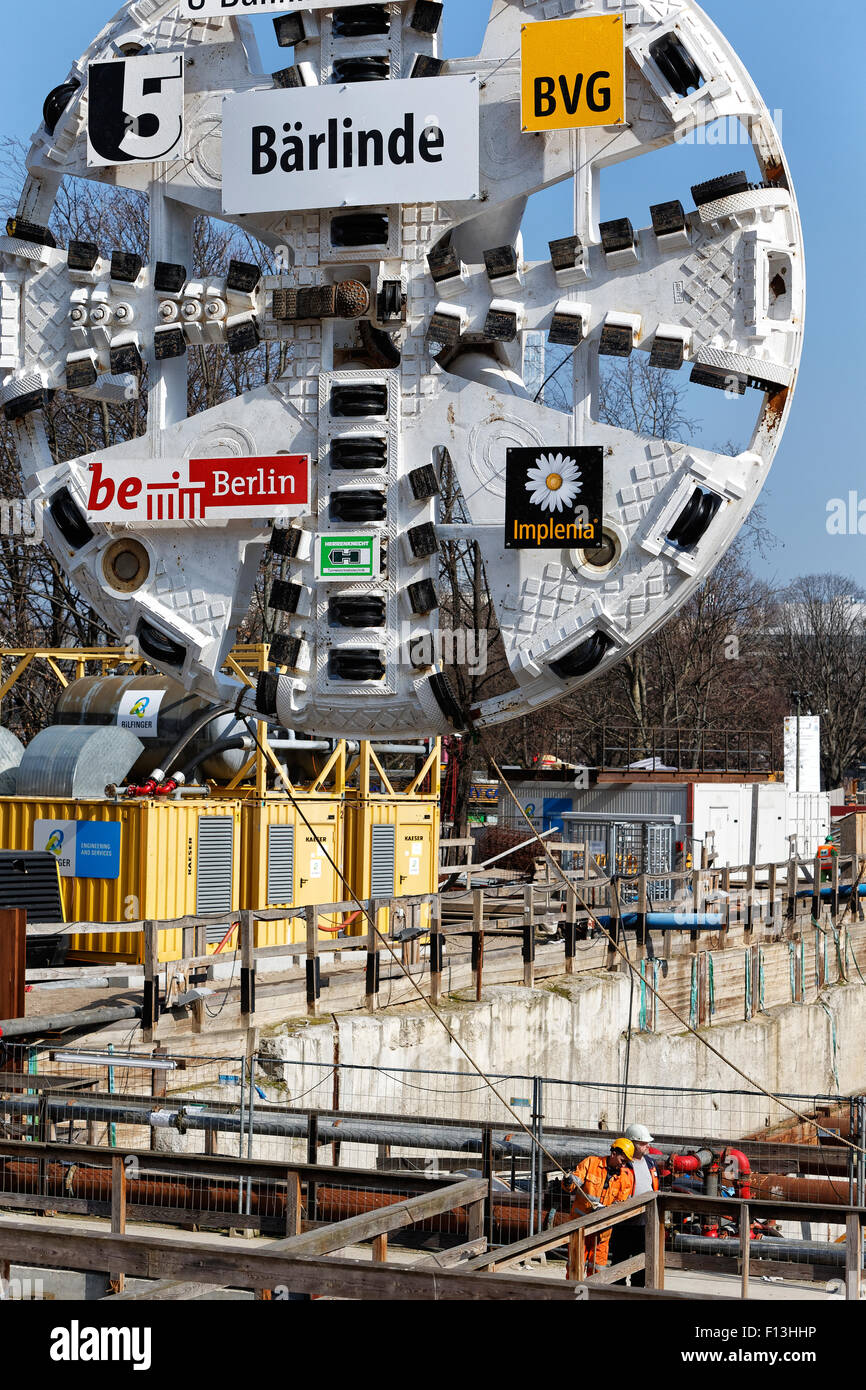Berlin, Germany, for cutting U5 tunnel boring machine Stock Photo - Alamy