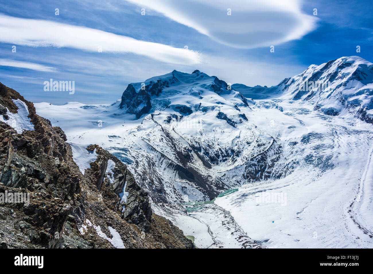 Views of the train ride to the Matterhorn, Zermatt, Switzerland Stock ...