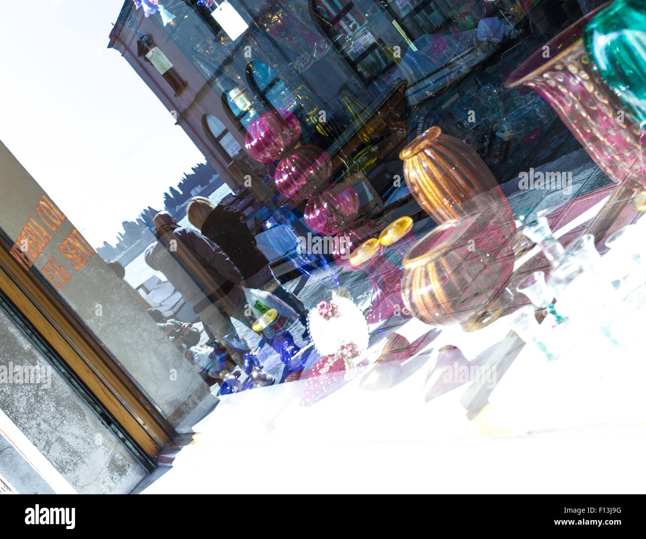 Murano Glass display in a shop window Stock Photo - Alamy