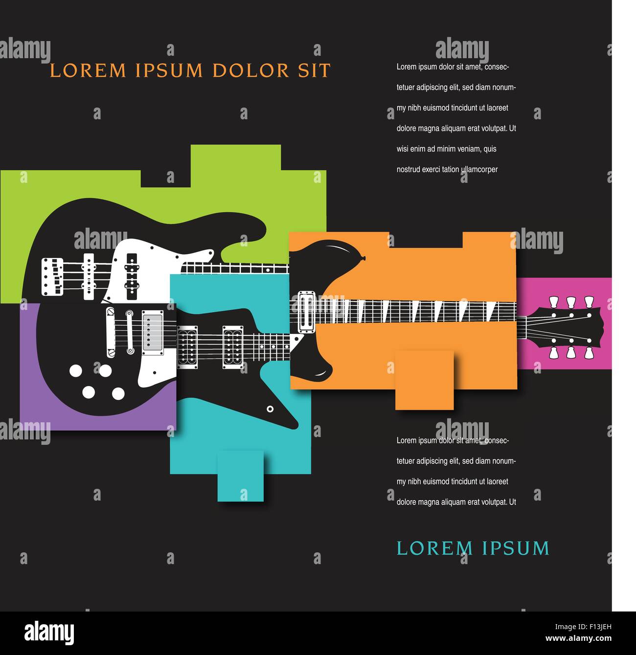 Music Concert Poster Layout Template for print or web Stock Vector ...