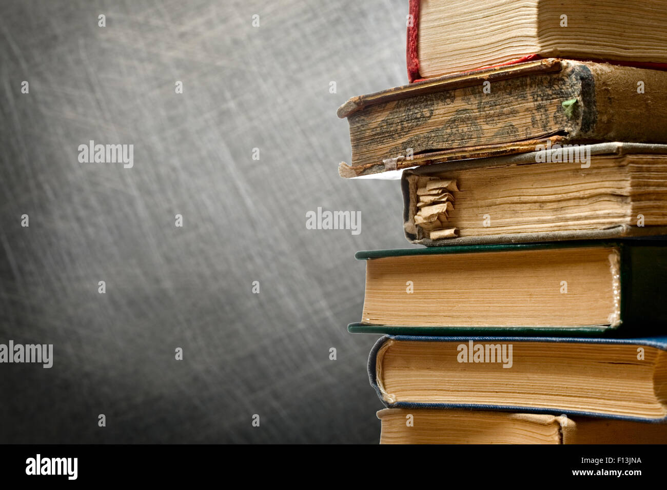 Pile of old used books in closeup Stock Photo - Alamy