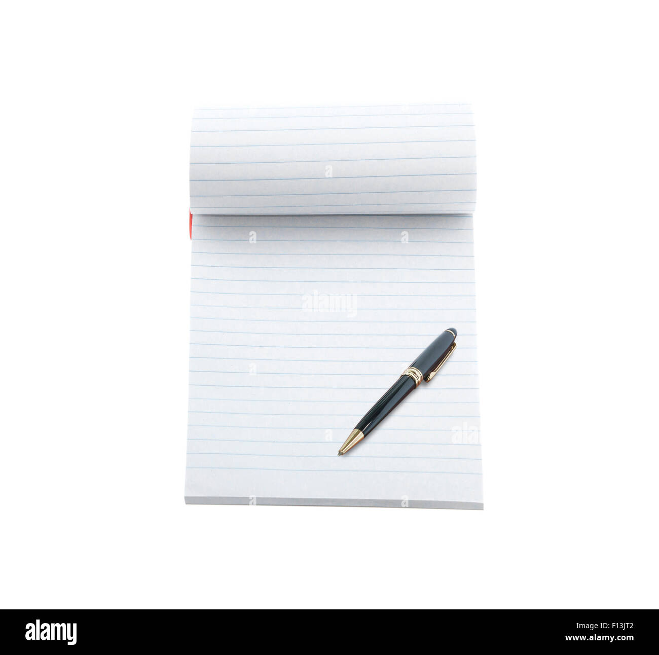Notebook and pen isolated on white background Stock Photo - Alamy