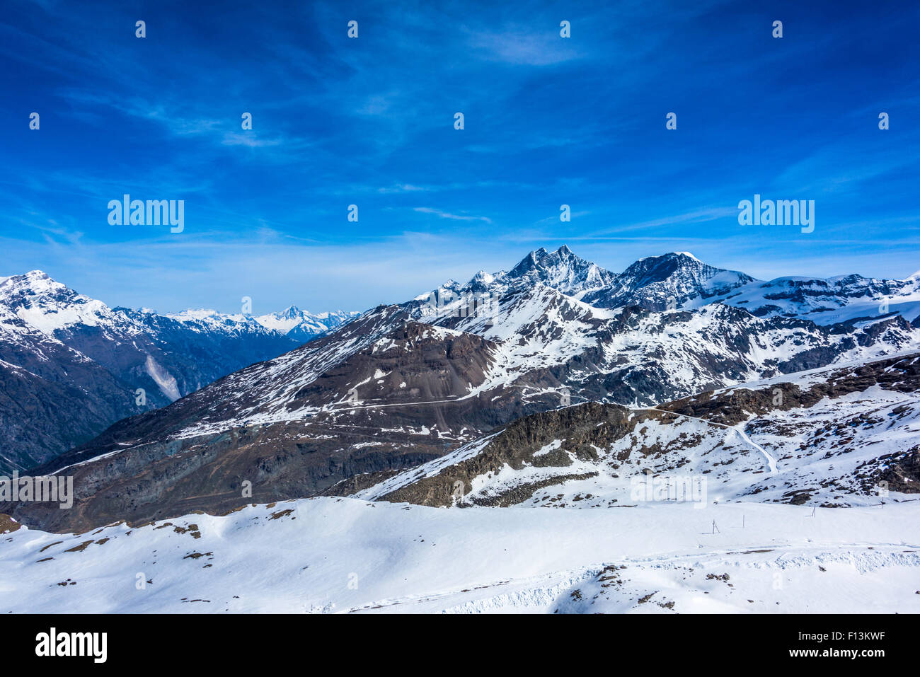 Views of the train ride to the Matterhorn, Zermatt, Switzerland Stock ...