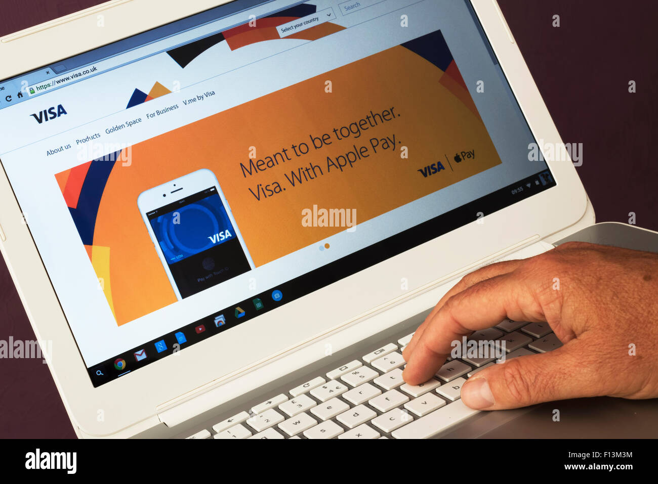 Visa card and hand hi-res stock photography and images - Alamy