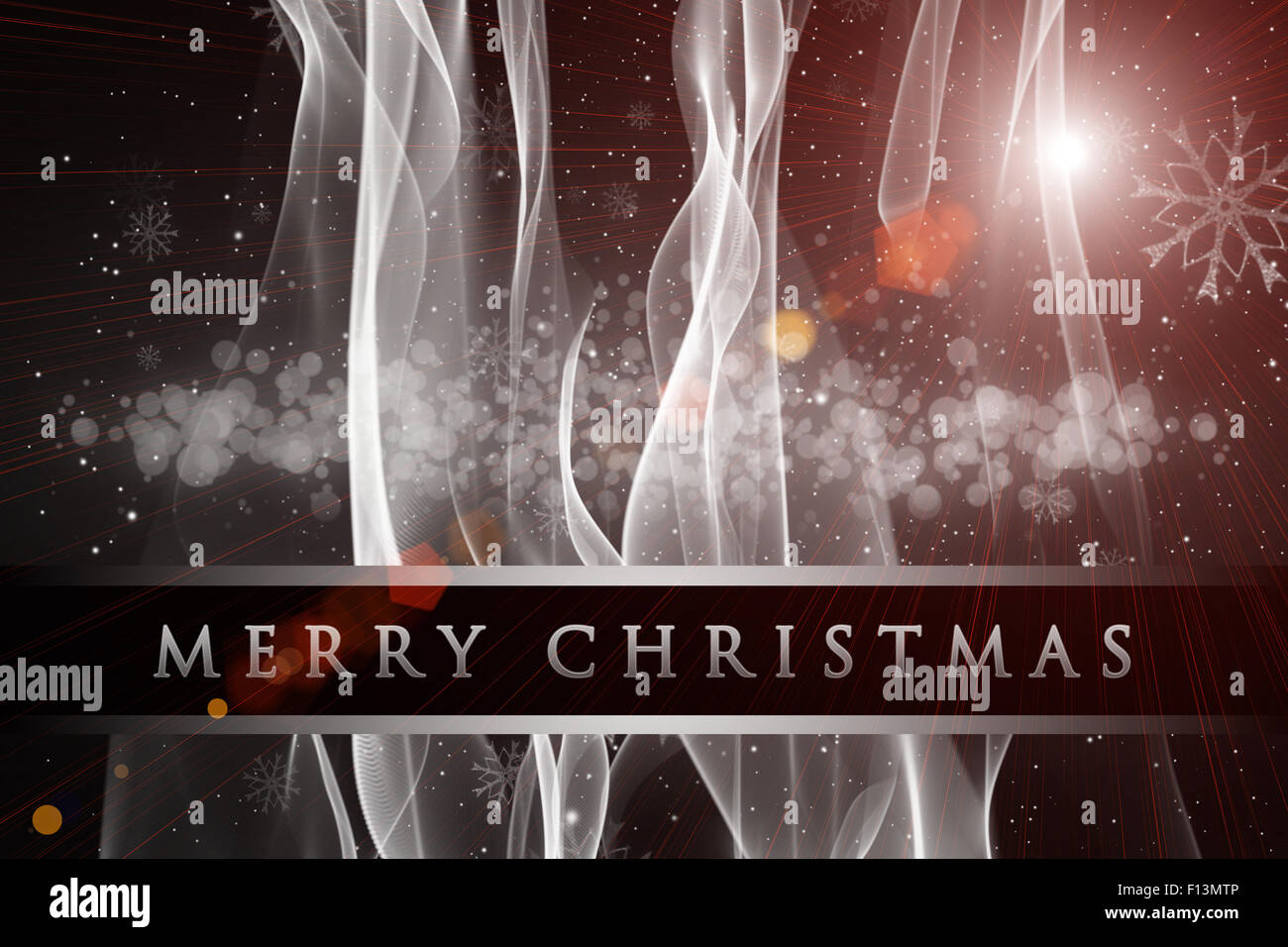 Fantastic Christmas wave design with snowflakes Stock Photo - Alamy