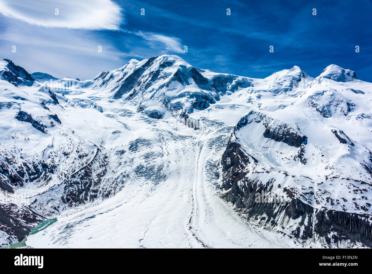 Views of the train ride to the Matterhorn, Zermatt, Switzerland Stock ...