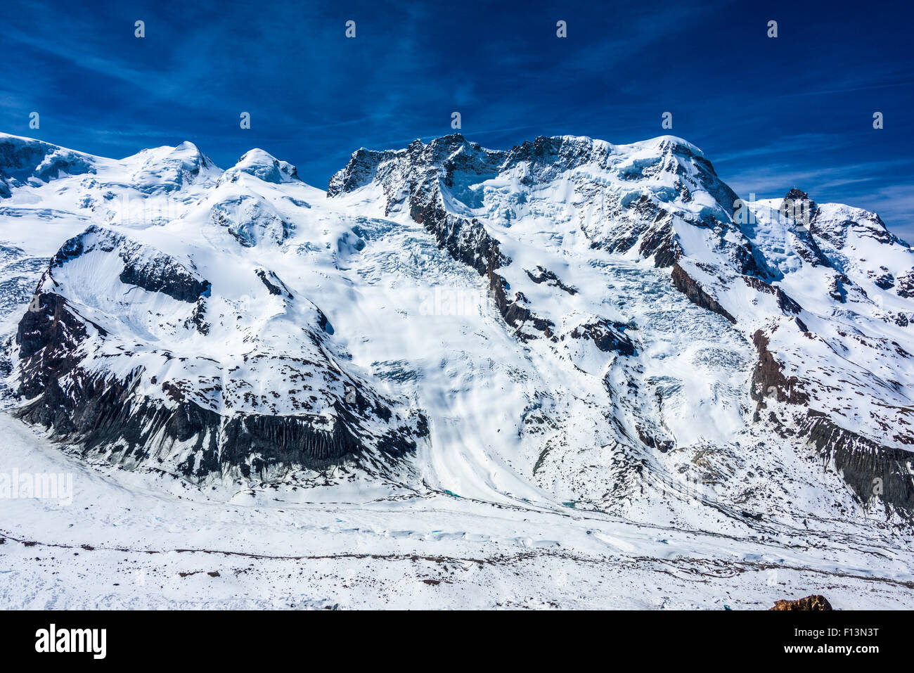 Views of the train ride to the Matterhorn, Zermatt, Switzerland Stock ...
