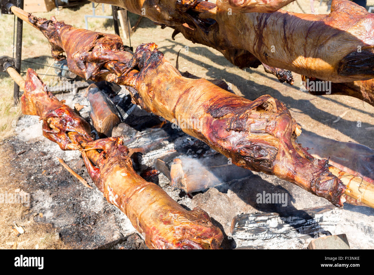 Bulgarian barbecue tradition roasting meat hi-res stock photography and ...
