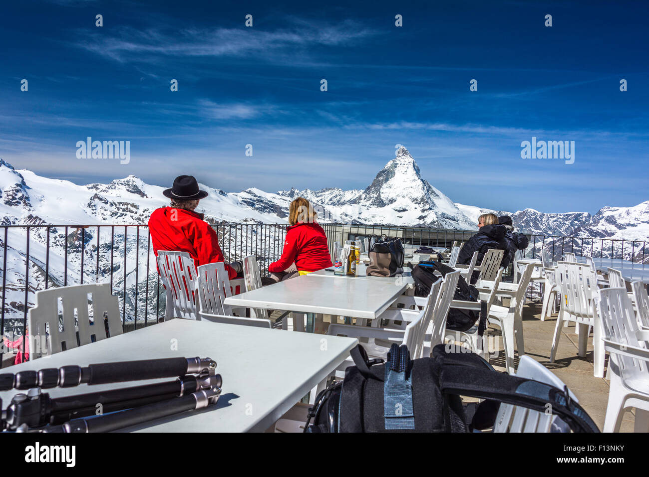 Views of the train ride to the Matterhorn, Zermatt, Switzerland Stock ...