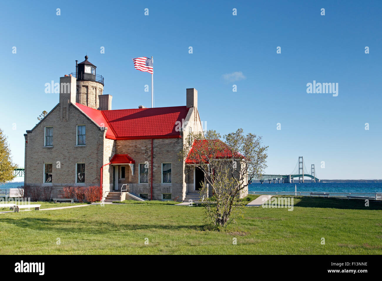 Old Mackinac Point Lighthouse Stock Photo - Alamy