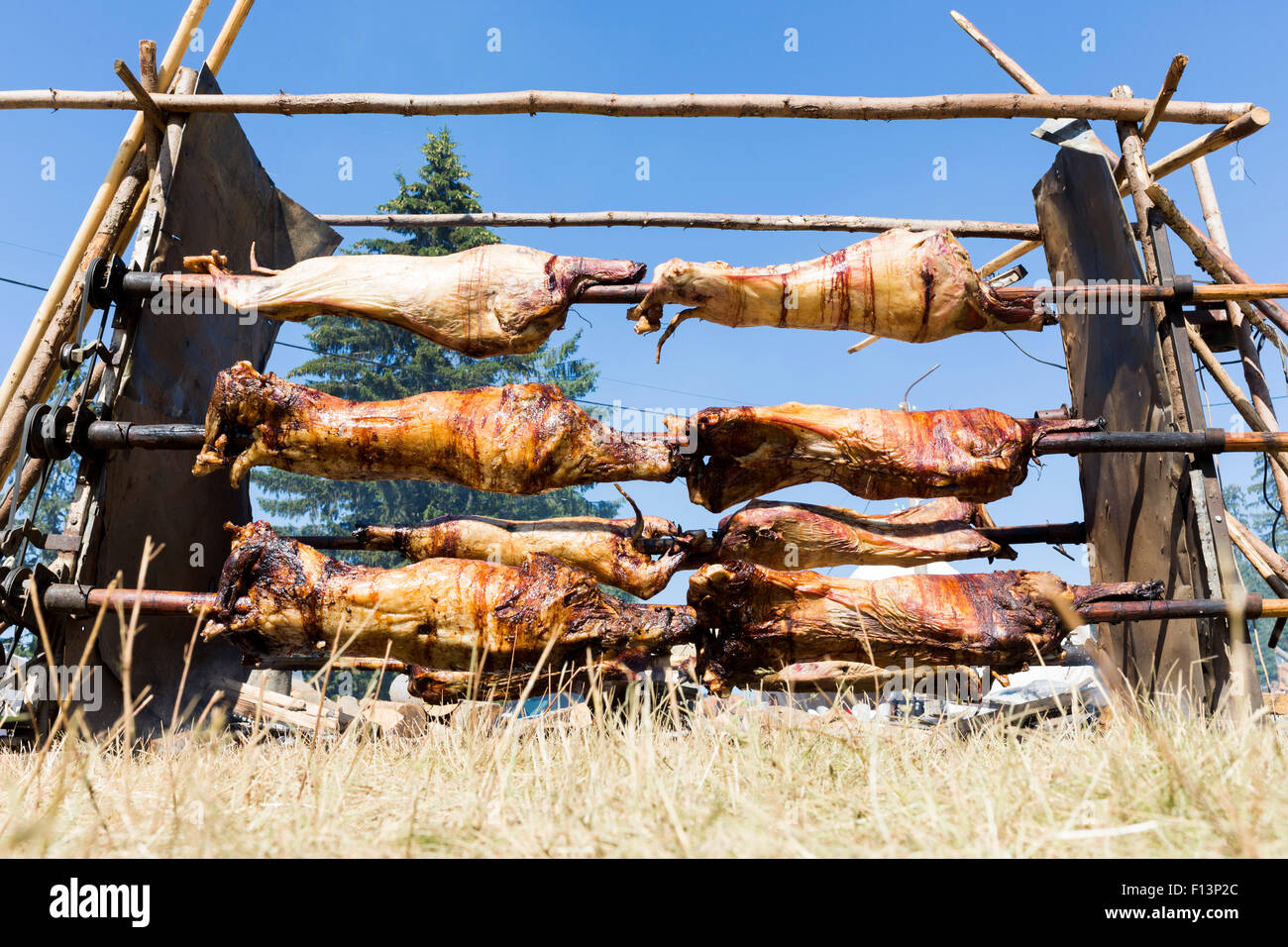 Bulgarian barbecue is a tradition of roasting meat over an open fire ...