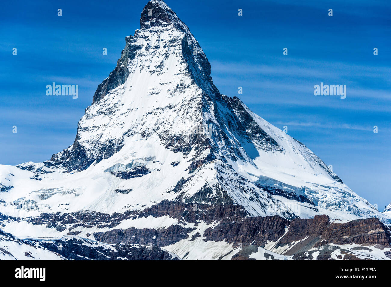 Views of the train ride to the Matterhorn, Zermatt, Switzerland Stock ...