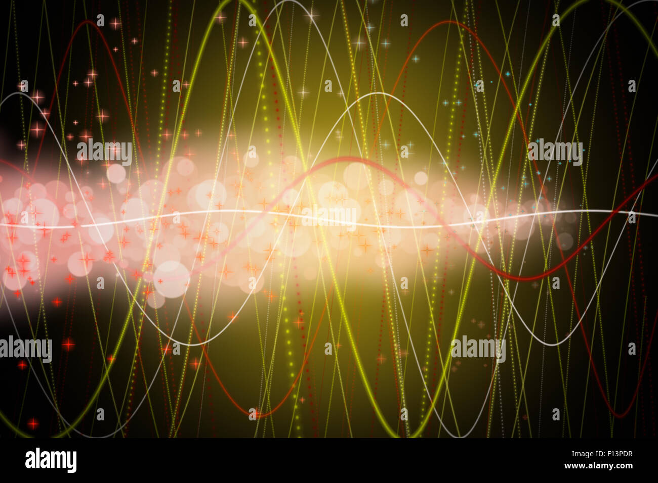 Fantastic Christmas wave design with glowing stars Stock Photo - Alamy