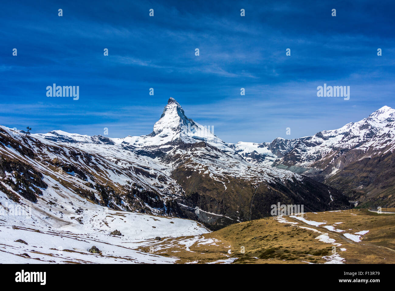 Views of the train ride to the Matterhorn, Zermatt, Switzerland Stock ...