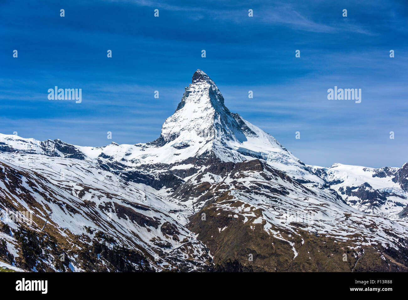 Views of the train ride to the Matterhorn, Zermatt, Switzerland Stock ...
