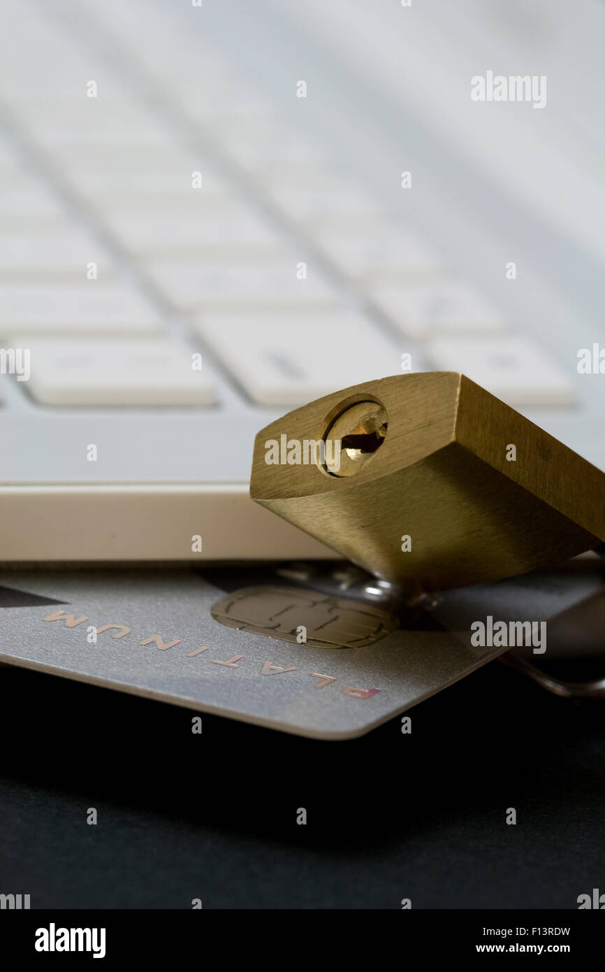 Safe and secure online transaction, payment via credit card Stock Photo ...