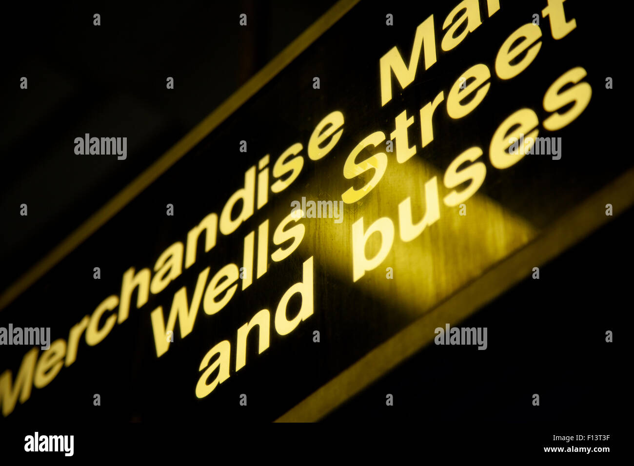 sign at the metro in chicago Stock Photo - Alamy