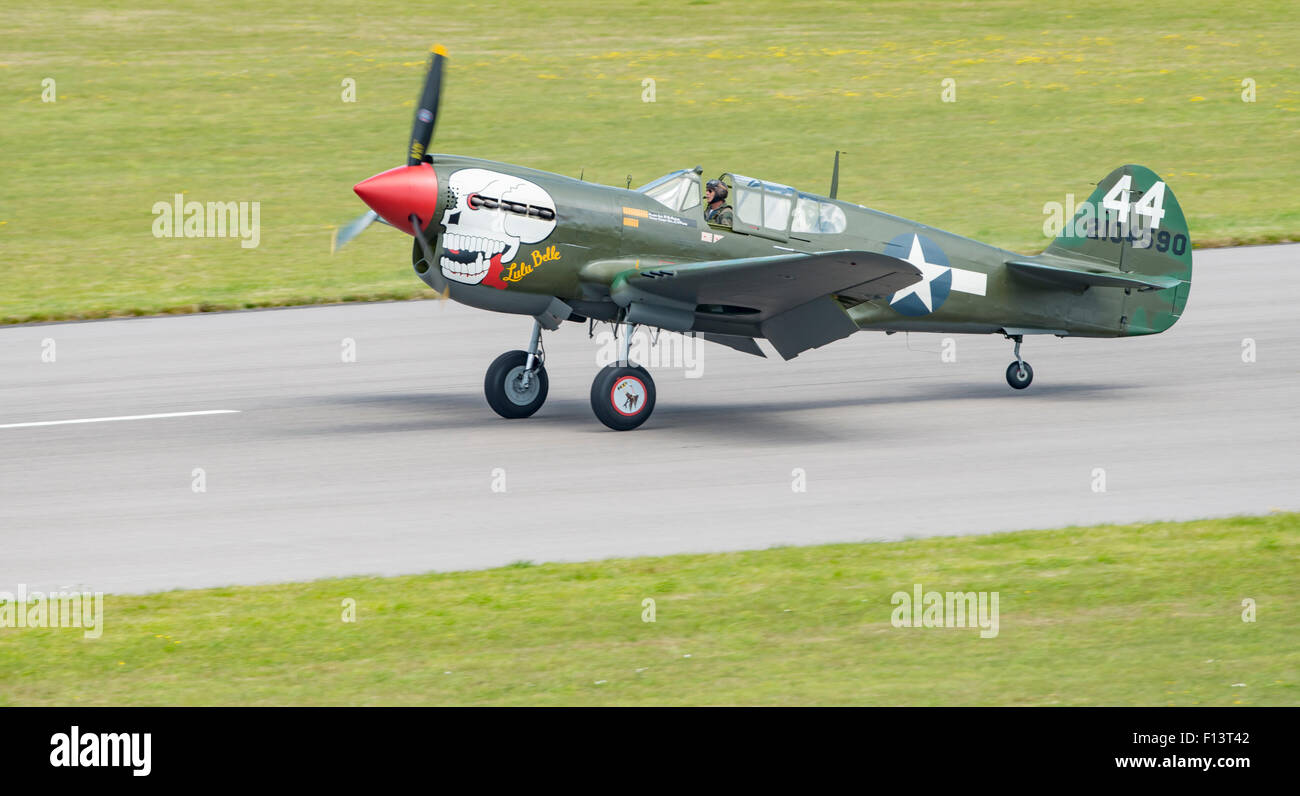 Curtiss P-40 Kittyhawk at RNAS Culdrose Air Day 2015 Stock Photo - Alamy