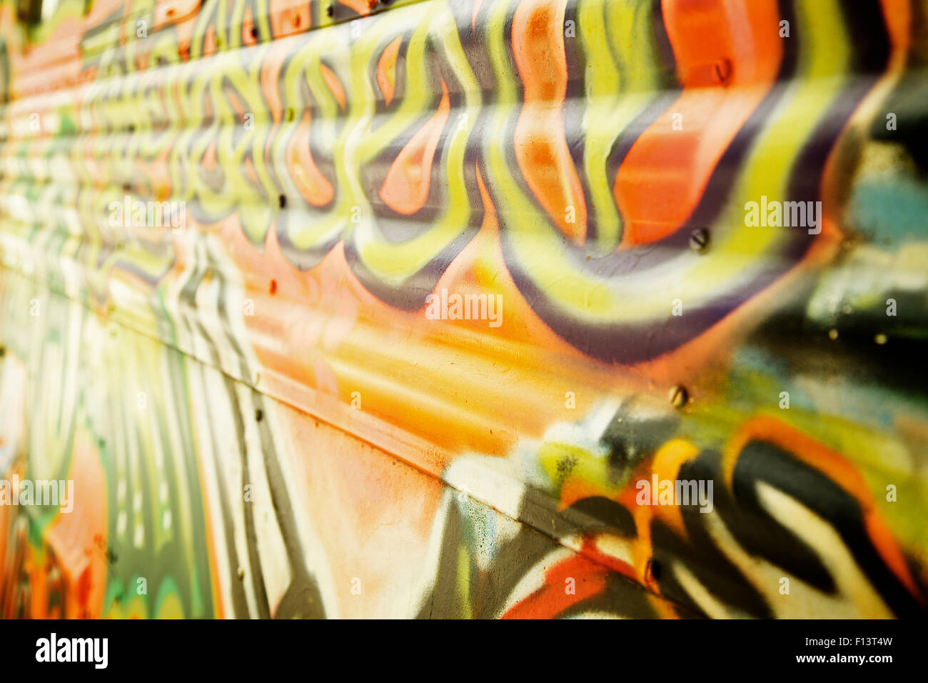 Cool graffiti bus photographed in Chicago Stock Photo - Alamy