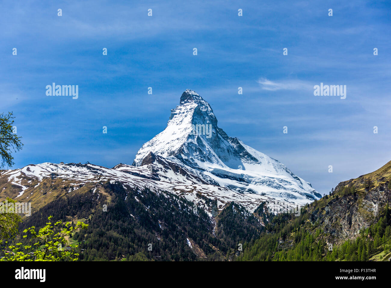 Views of the train ride to the Matterhorn, Zermatt, Switzerland Stock ...
