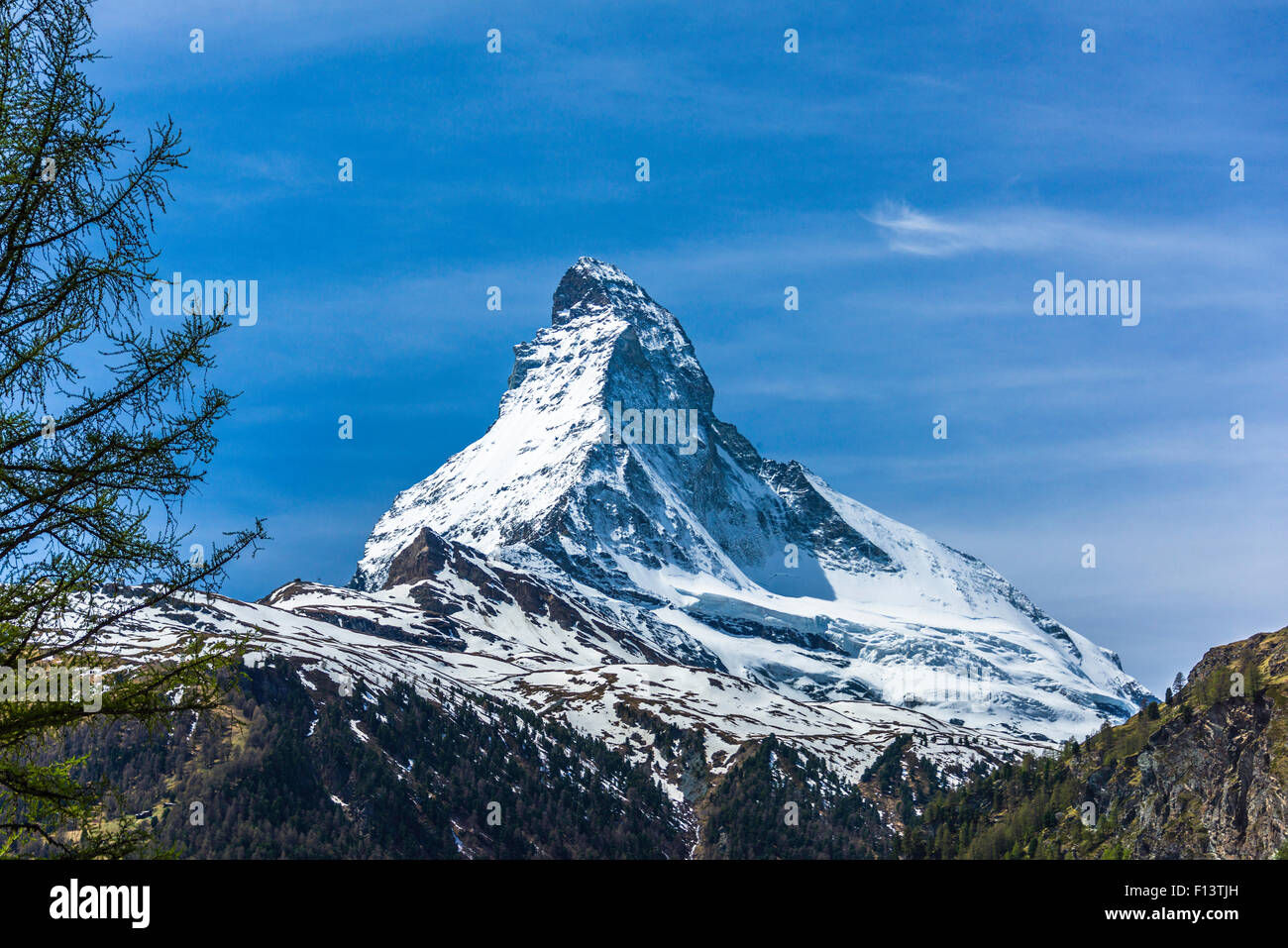 Views of the train ride to the Matterhorn, Zermatt, Switzerland Stock ...
