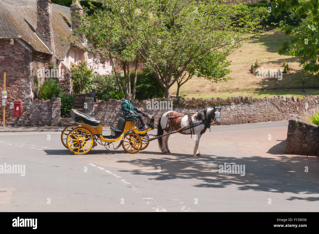 Horse & Carriage Cockington Village nr Torquay Devon Stock Photo - Alamy
