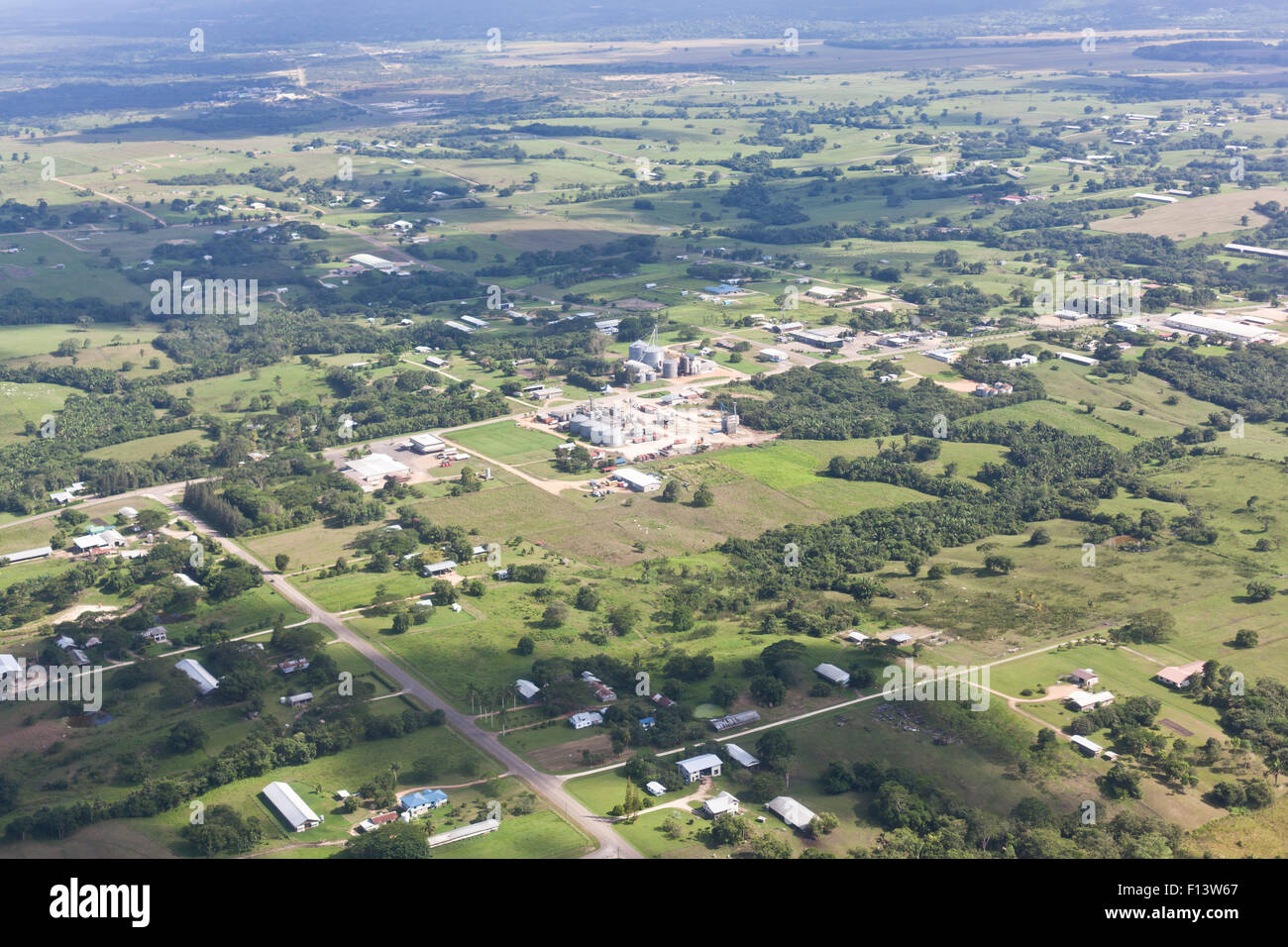 A mix of farmland, roads, buildings, and jungle creates a unique ...