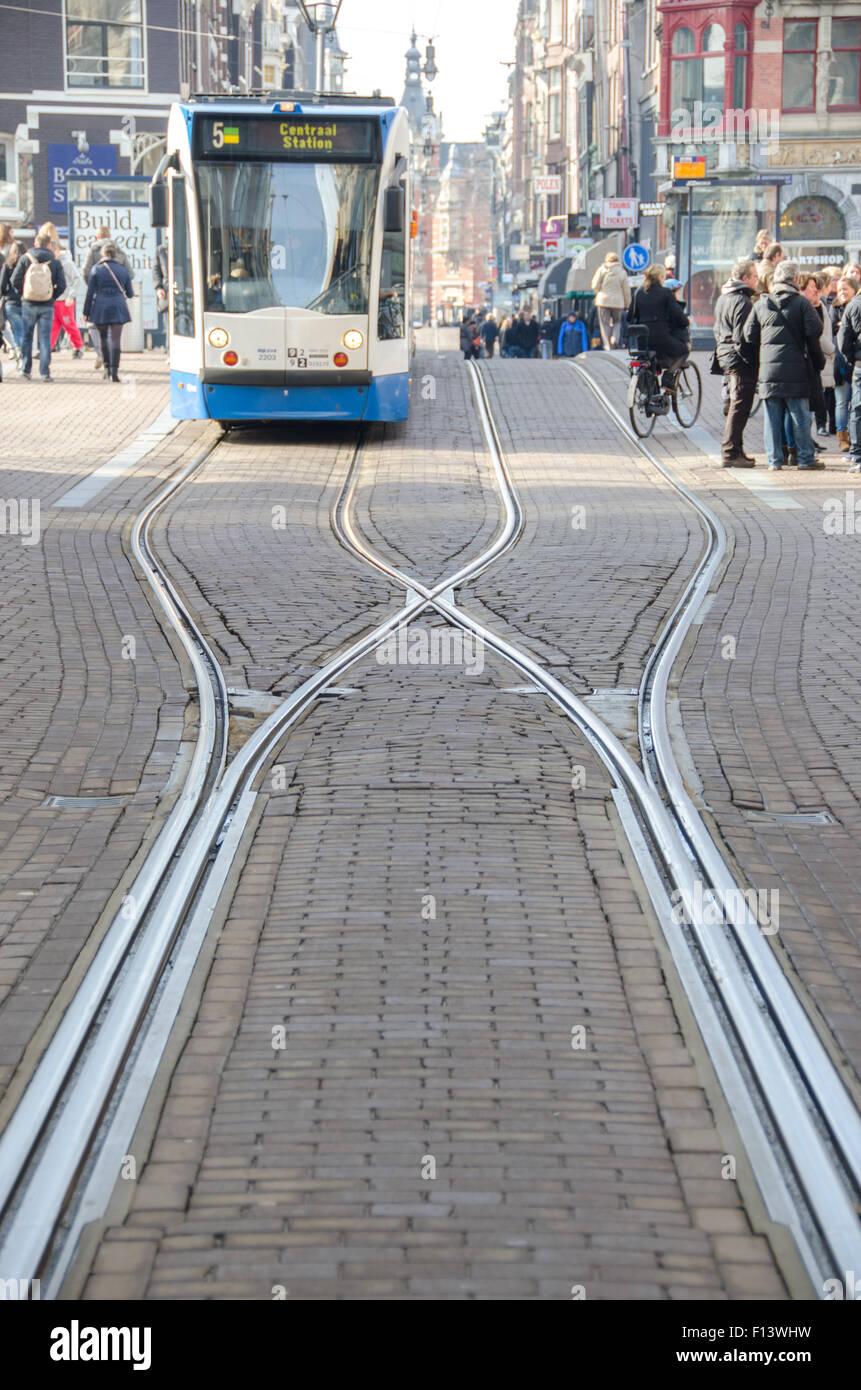 Tram street amsterdam holland hi-res stock photography and images - Alamy