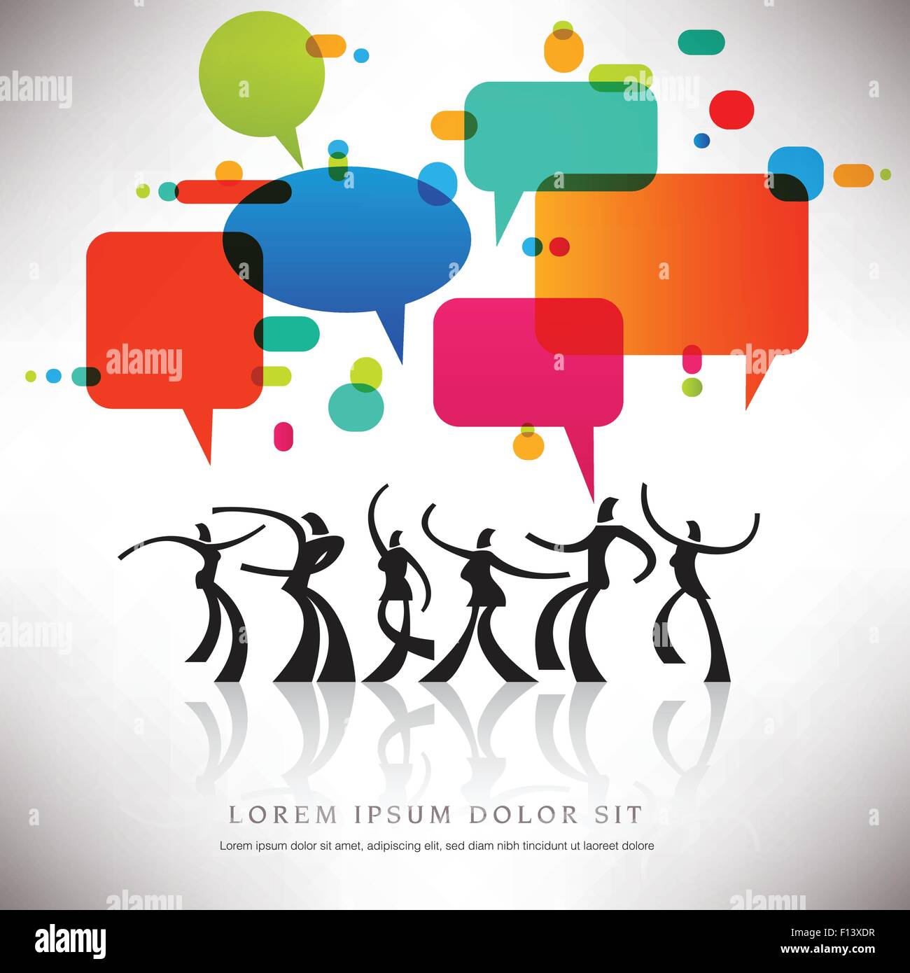 Speech Bubble Dance Background With Text Space Stock Vector Image & Art ...