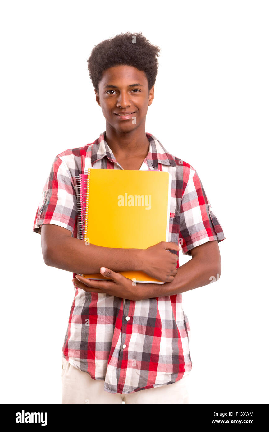 Young african student posing isolated over a white background Stock ...