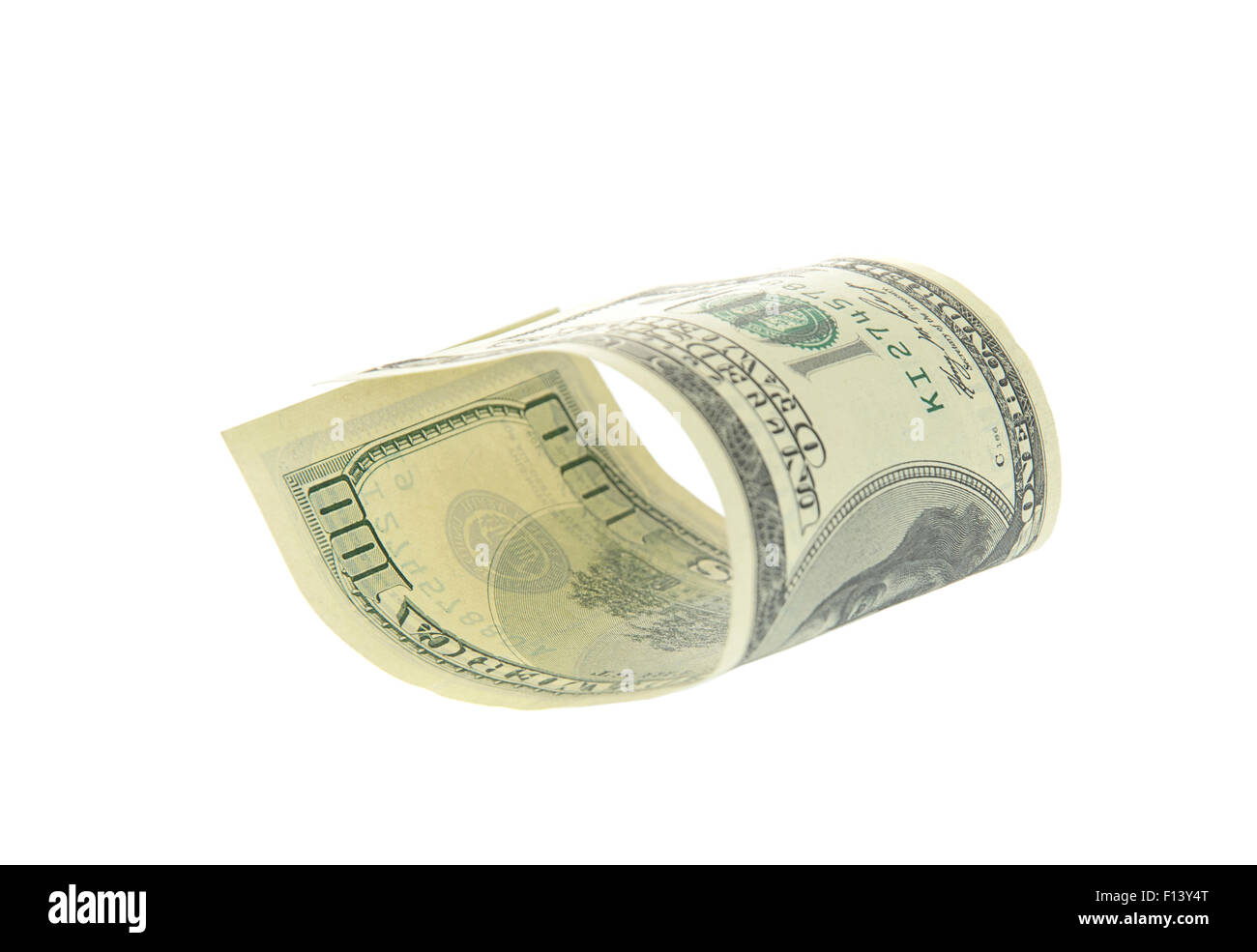 Cash. 100 Dollars US. Isolated on White Background Stock Photo - Alamy