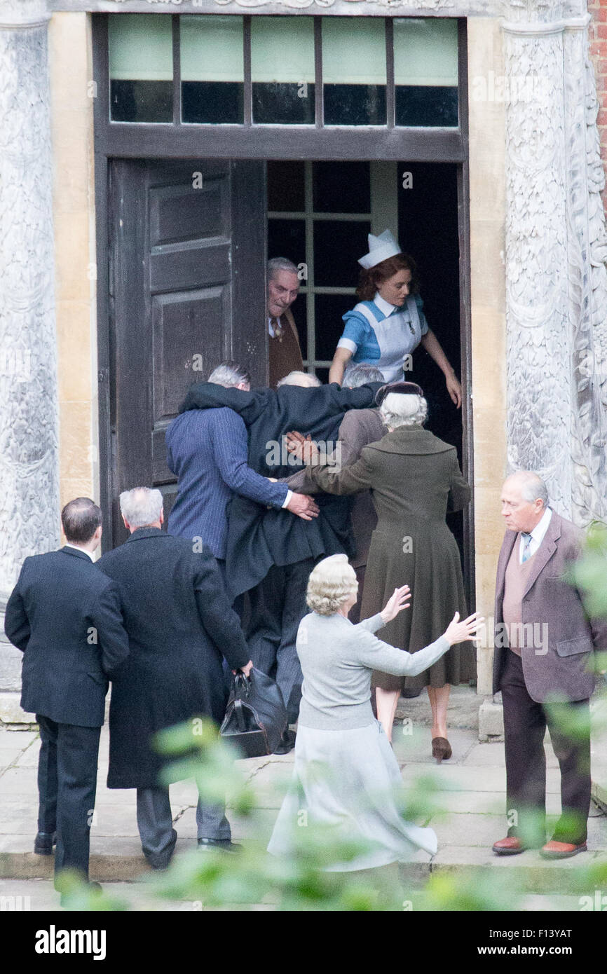 Filming for 'Churchill's Secret' Featuring: Michael Gambon, ROMOLA ...