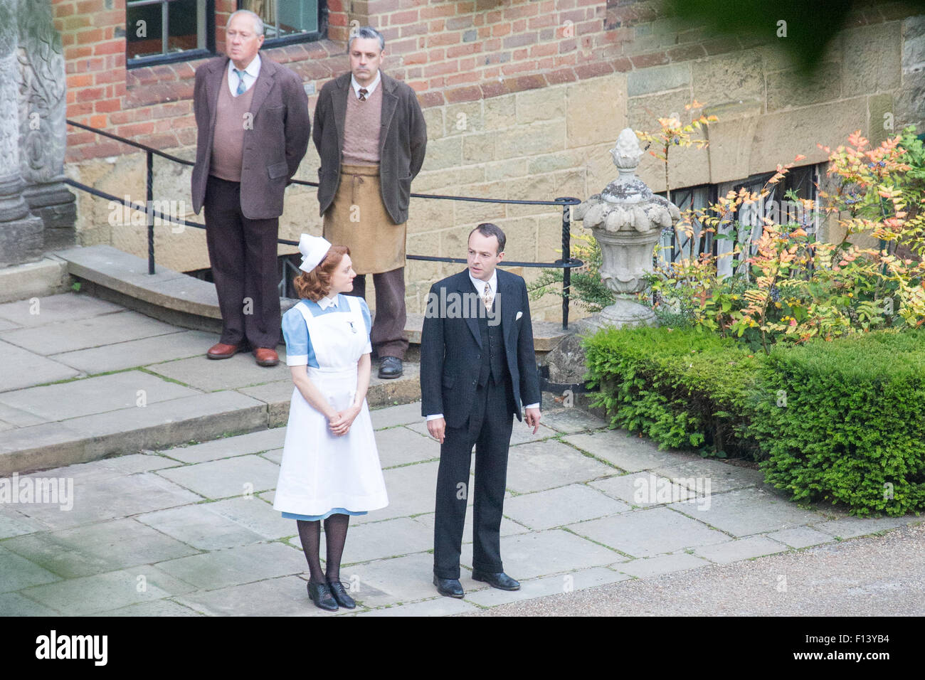 Filming for 'Churchill's Secret' Featuring: Michael Gambon, Romola ...
