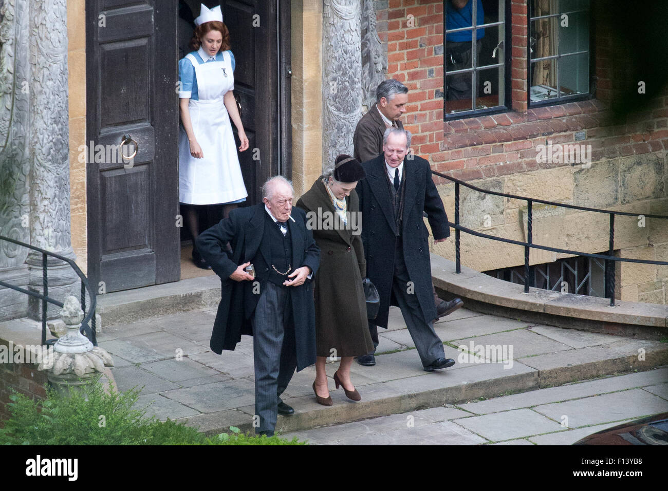 Filming for 'Churchill's Secret' Featuring: Michael Gambon, ROMOLA ...
