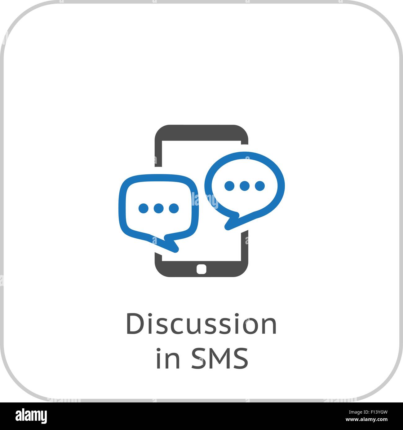 Discussion Icon. Business Concept. Flat Design Stock Vector Image & Art ...