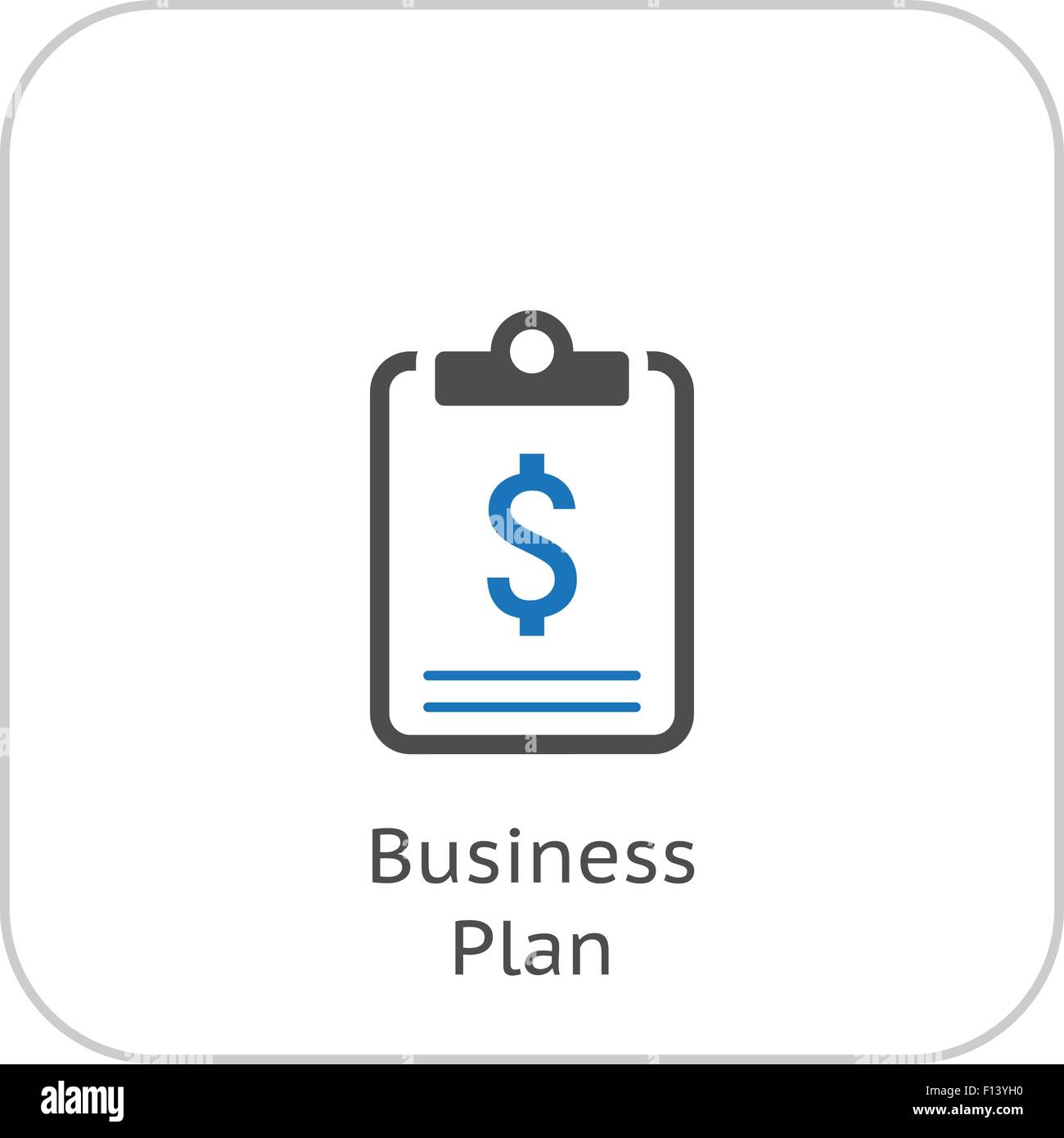 Business Plan Icon. Concept. Flat Design Stock Vector Image & Art - Alamy