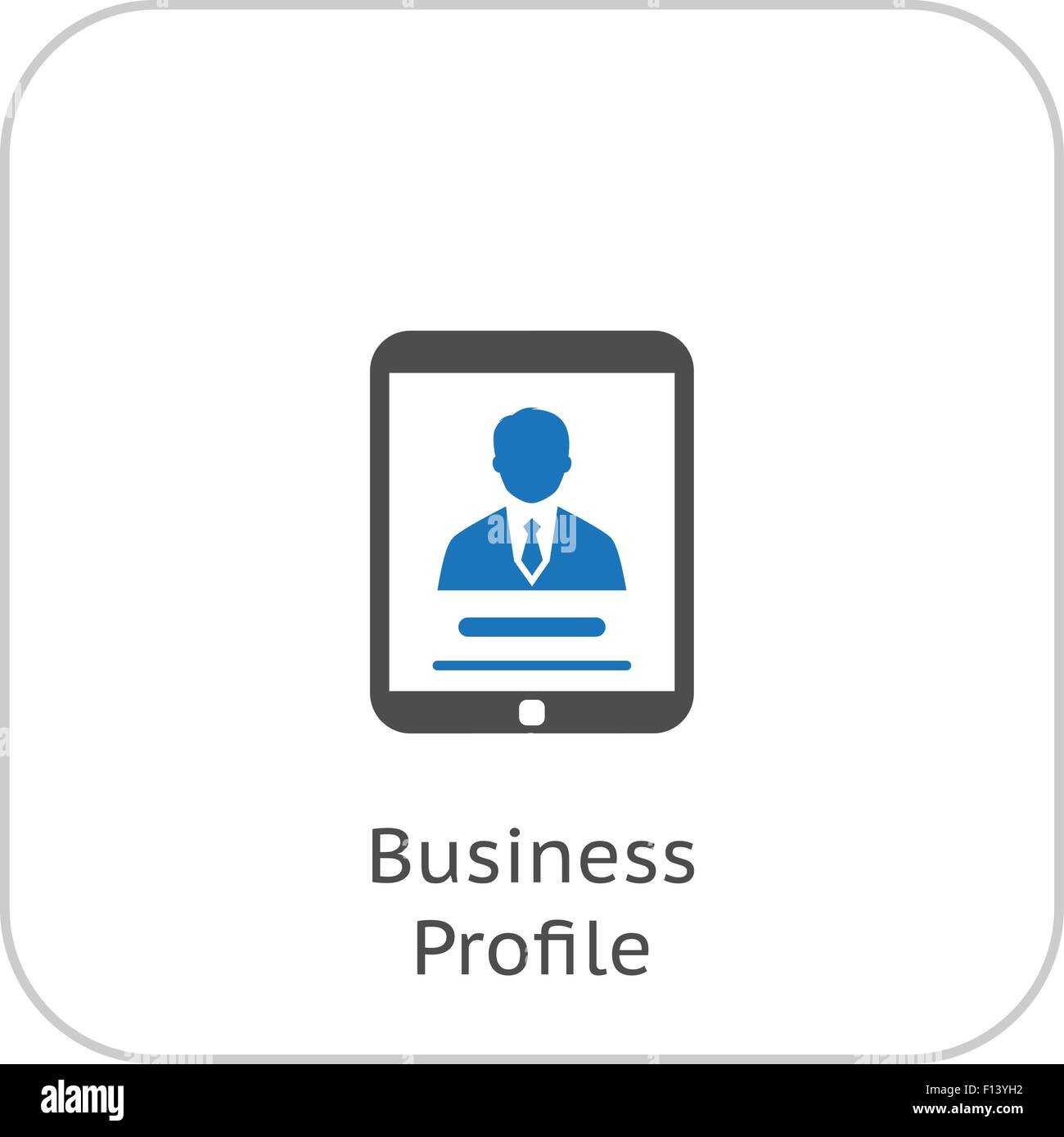 Business Profile Icon. Concept. Flat Design Stock Vector Image & Art ...
