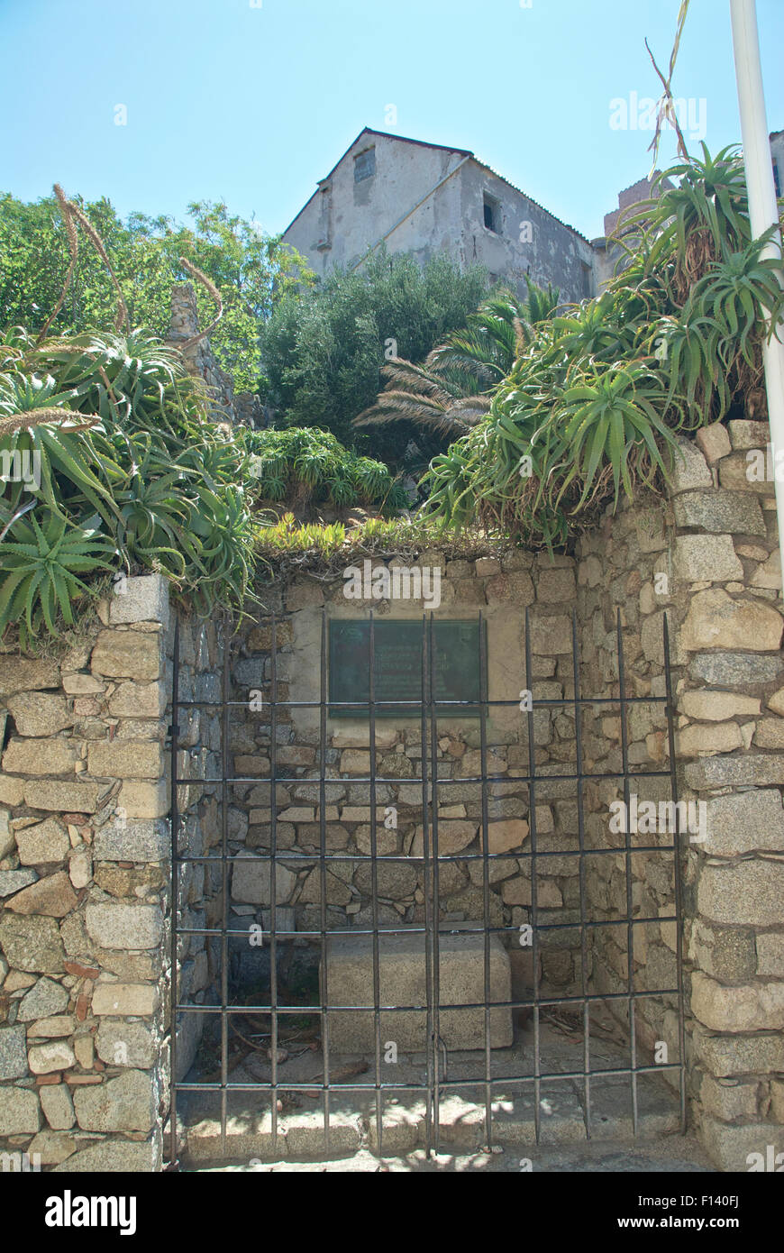 Calvi site of Christopher Columbus house Stock Photo - Alamy