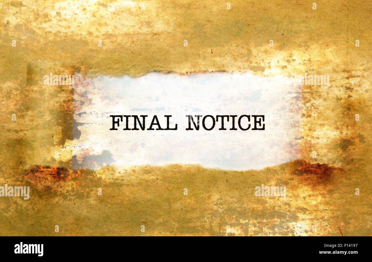 Final notice, envelope hi-res stock photography and images - Alamy