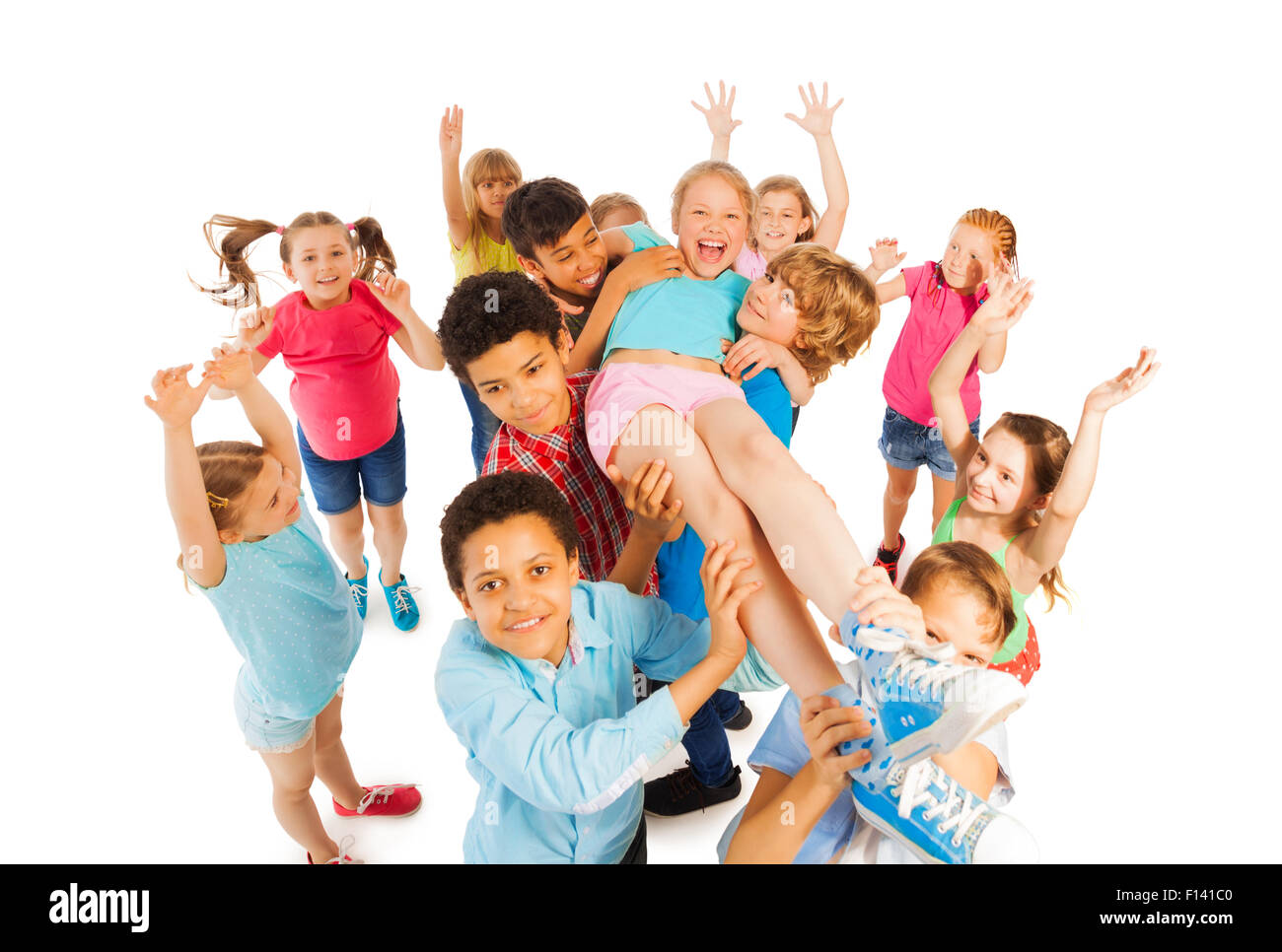 Cheering children school hi-res stock photography and images - Alamy