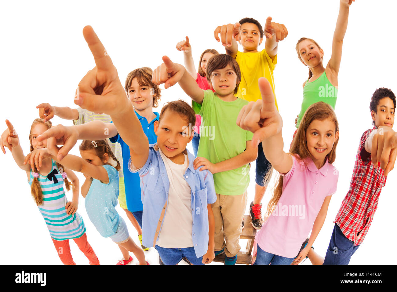 African kids hand pointing hi-res stock photography and images - Alamy