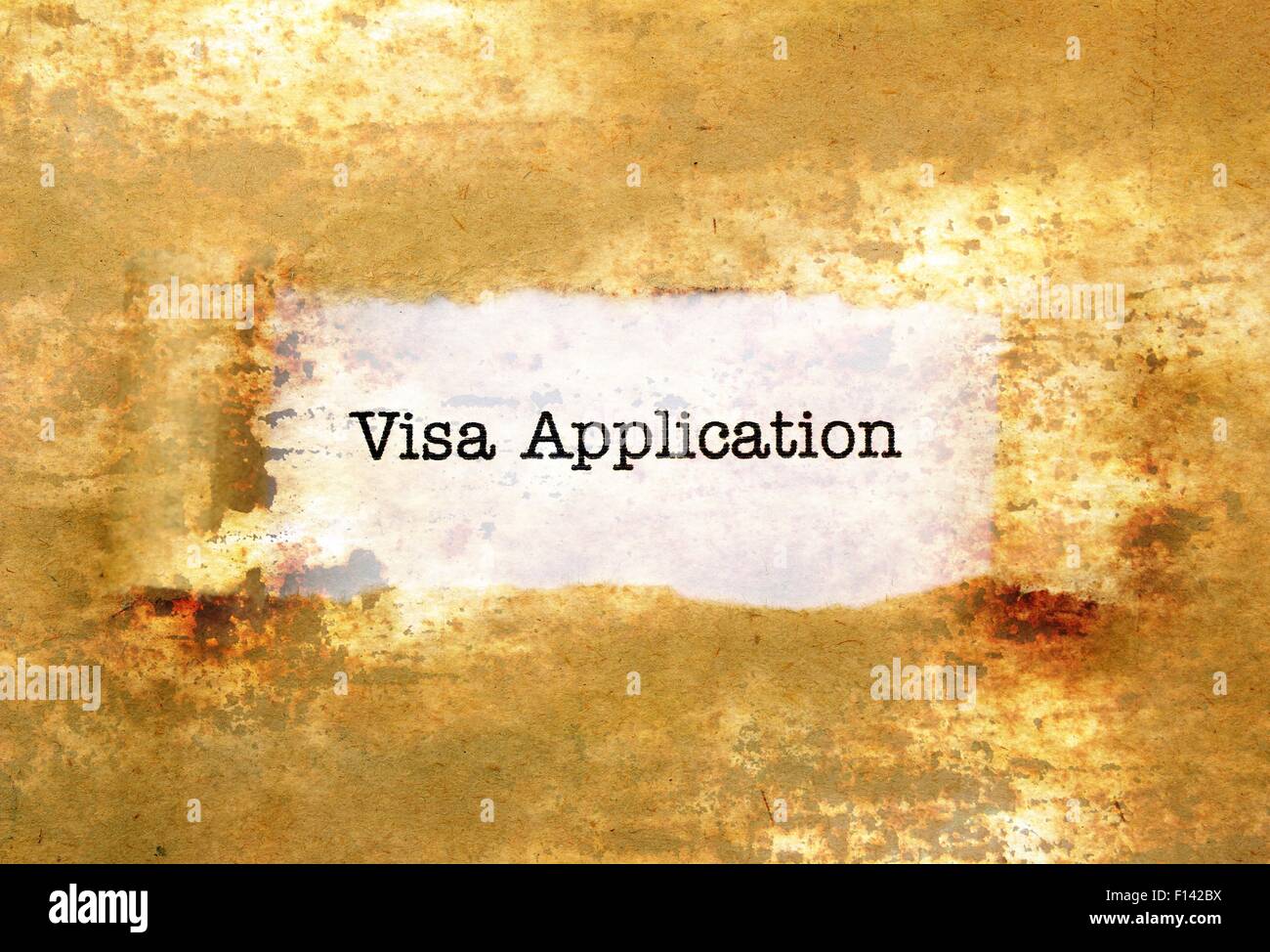 Visa application text on grunge background Stock Photo - Alamy