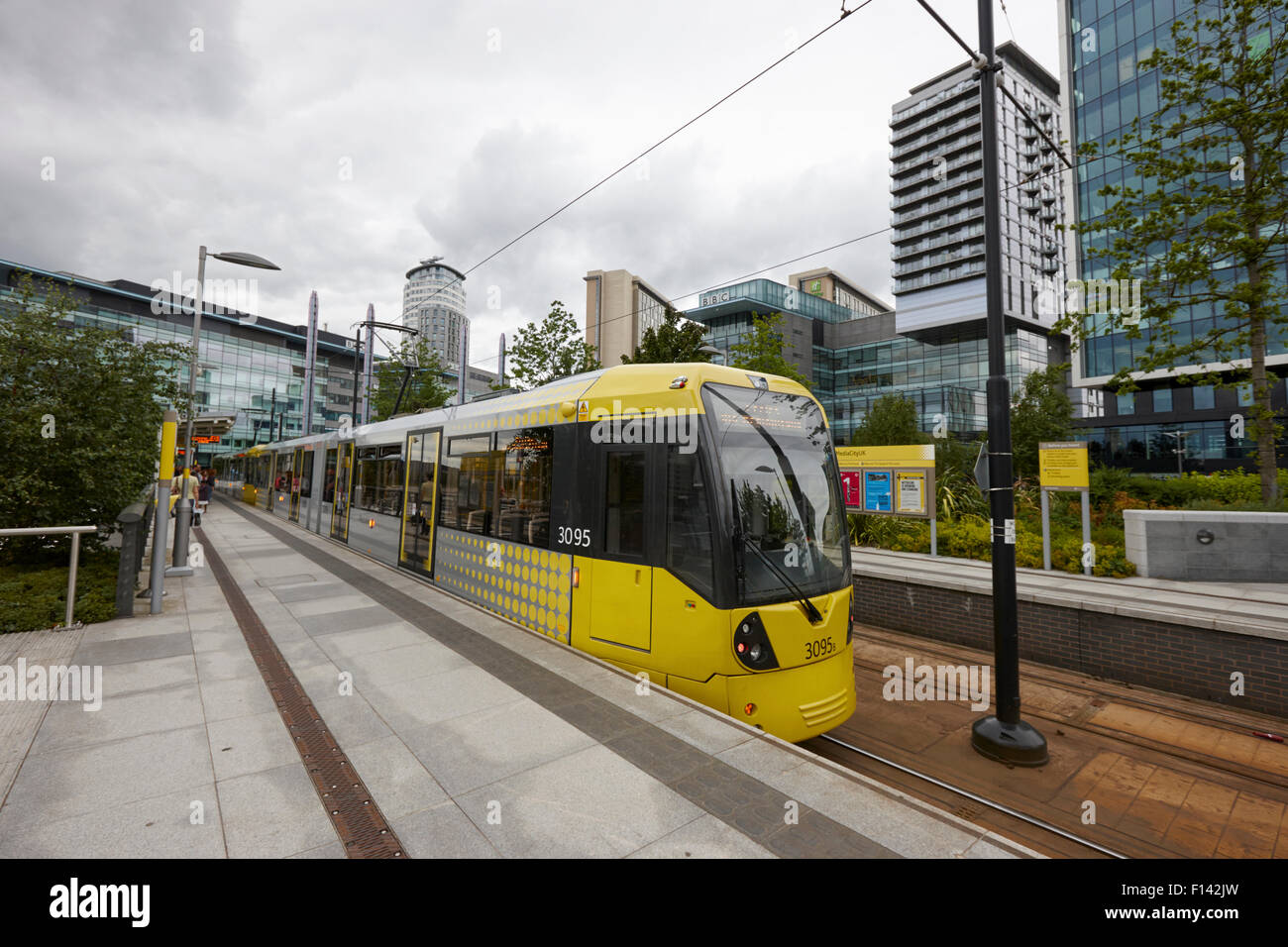 Metrolink tram stop media city hi-res stock photography and images - Alamy