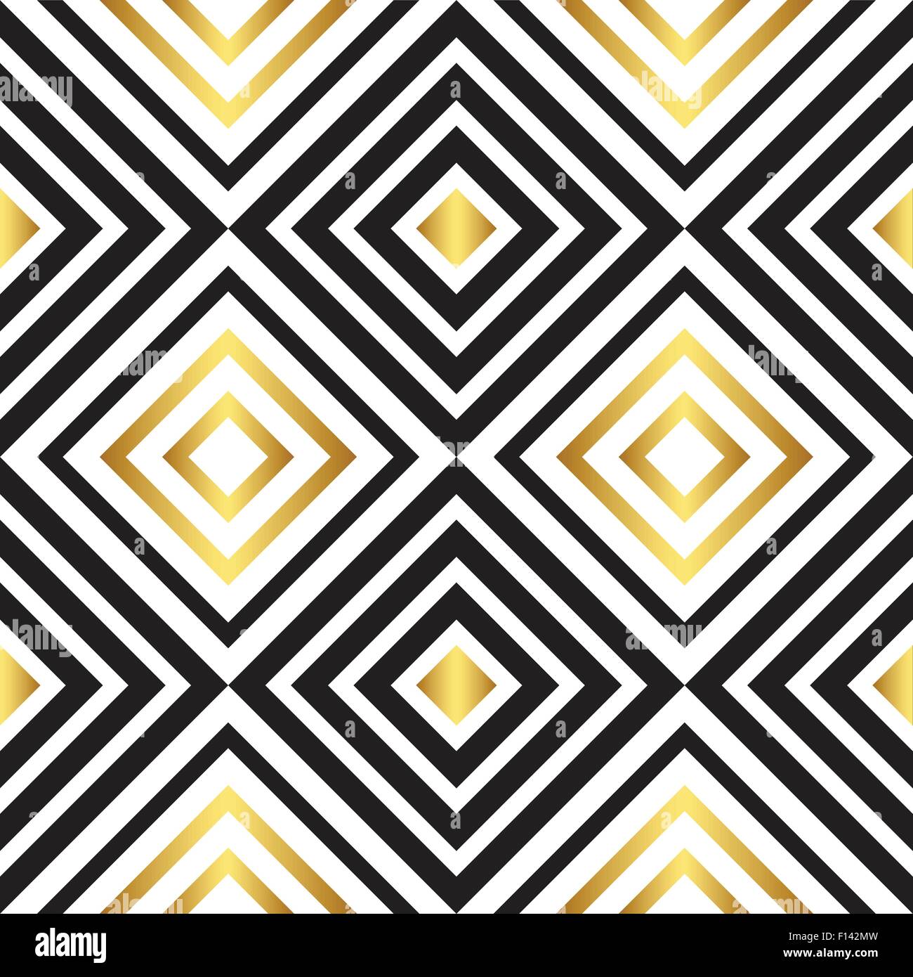 Seamless black and gold pattern. Vector illustration Stock Vector Image ...