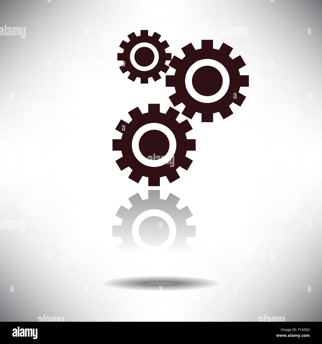 Cogwheel Development Icon on a Simple Background for Print or Web Stock ...
