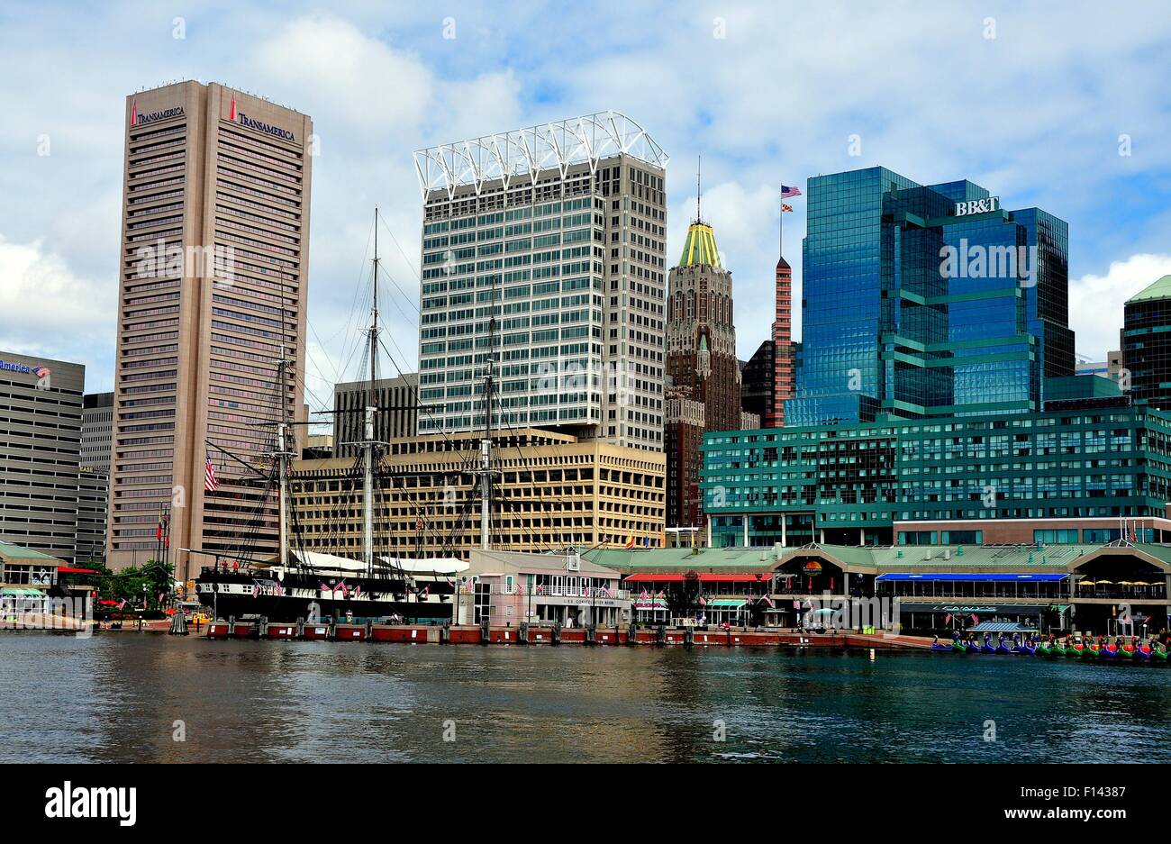 Baltimore, Maryland: Corporate bank towers and office buildings with ...