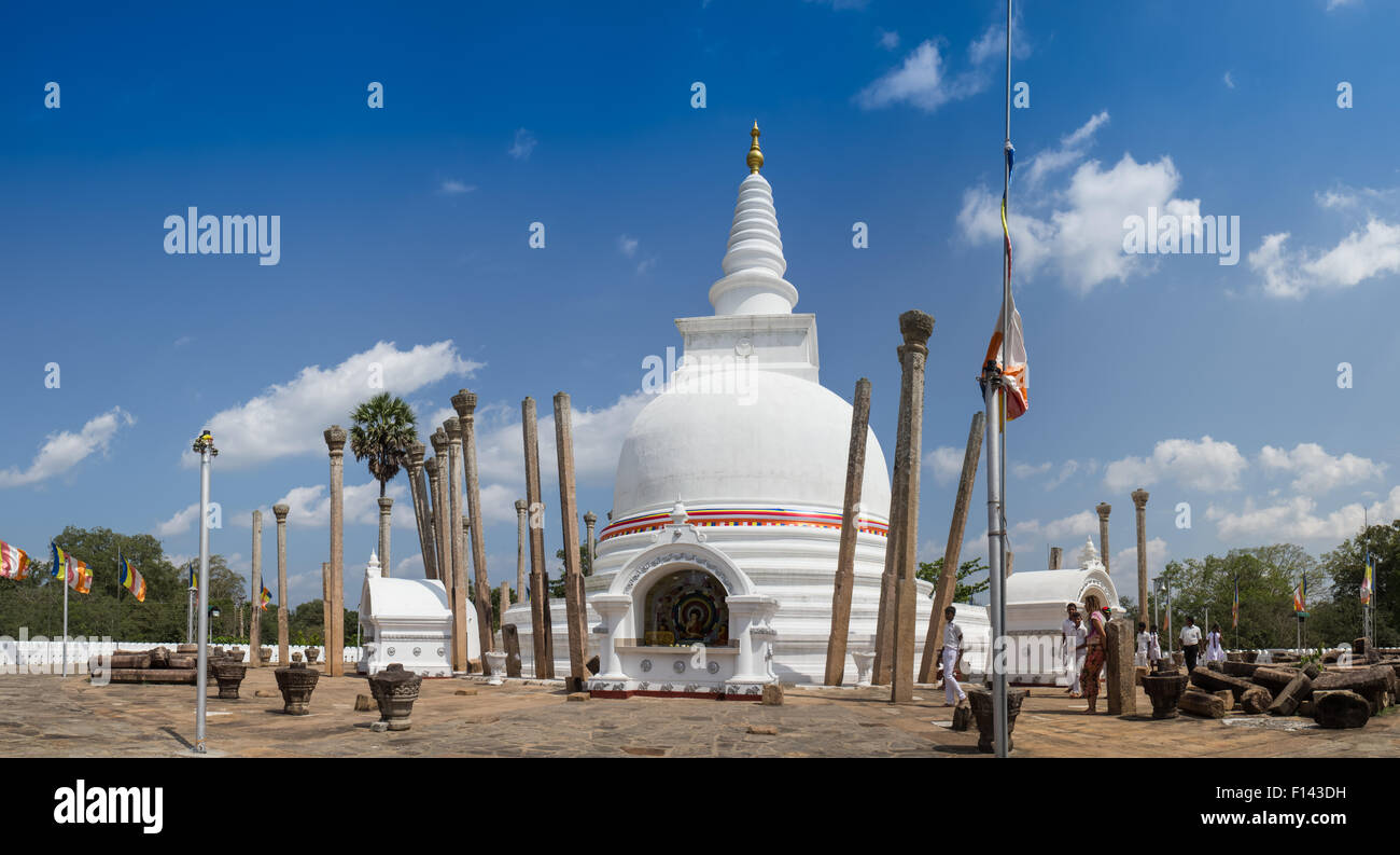 The rear of the Rankoth Vehera, the largest Buddhist stupa at the ruins ...